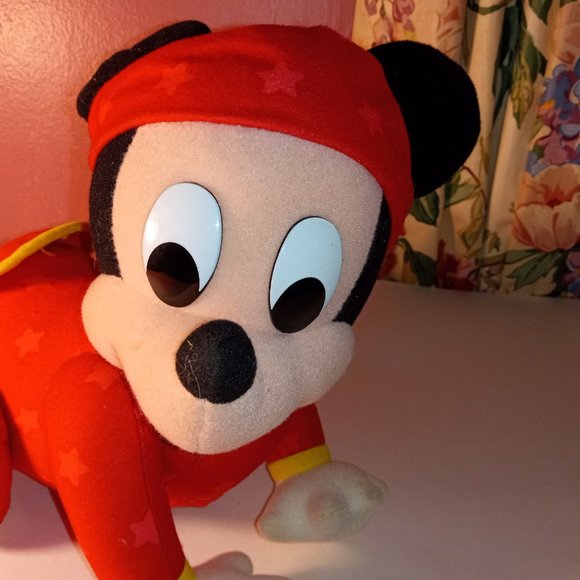 Mattel | Toys | Vintage Baby Mickey Mouse Touch And Crawl Mattel Plush ...
